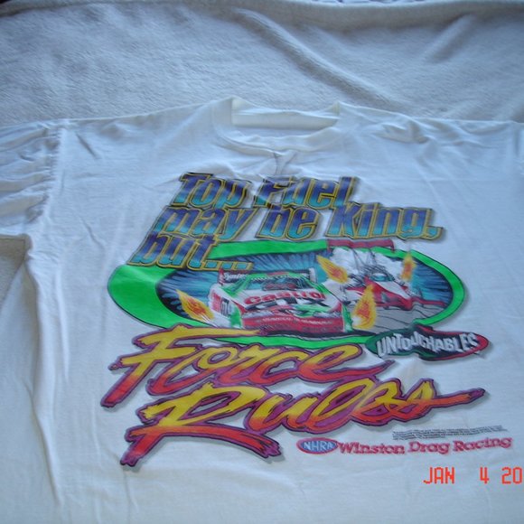 Shirts | Winston Nhra Signed John Force Tshirt Size Xl | Poshmark